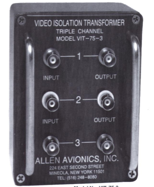 VIT-75-3 - Video Isolation Transformers | Allen Avionics, Inc