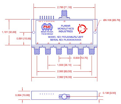 P6T-30M6-70-T-SFF - Single Pole - Six Throw (SP6T) | Planar Monolithics ...