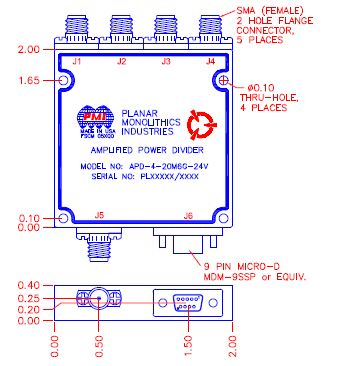 APD-4-20M6G-24V - Power Dividers/Combiners | Quantic PMI (Planar Monolithics)