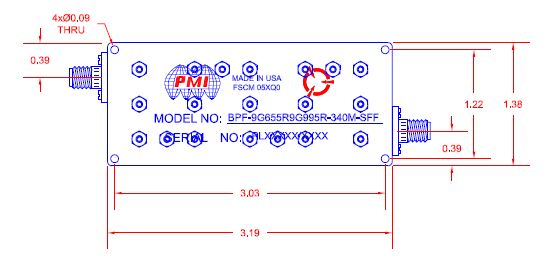 BPF-9G655R9G995R-340M-SFF - Bandpass Cavity Filters | Quantic PMI ...