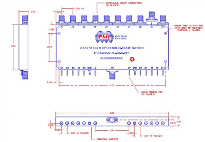 P10T-0R5G18G-60-R-SFF - Single Pole - Ten Throw (SP10T) | Planar ...