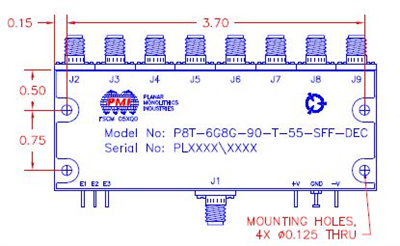 P8T-6G8G-90-T-55-SFF-DEC - Single Pole - Eight Throw (SP8T) | Planar ...