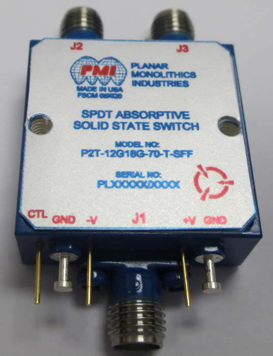 P2T-12G18G-70-T-SFF - Single Pole - Two Throw (SP2T) Switch | Quantic ...