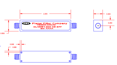 PF60-243 - Combline & Interdigital Filters | Planar Monolithics Industries