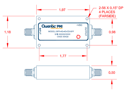 BPF-4G-4G-CD-SFF - Lumped Element Filters | Planar Monolithics Industries